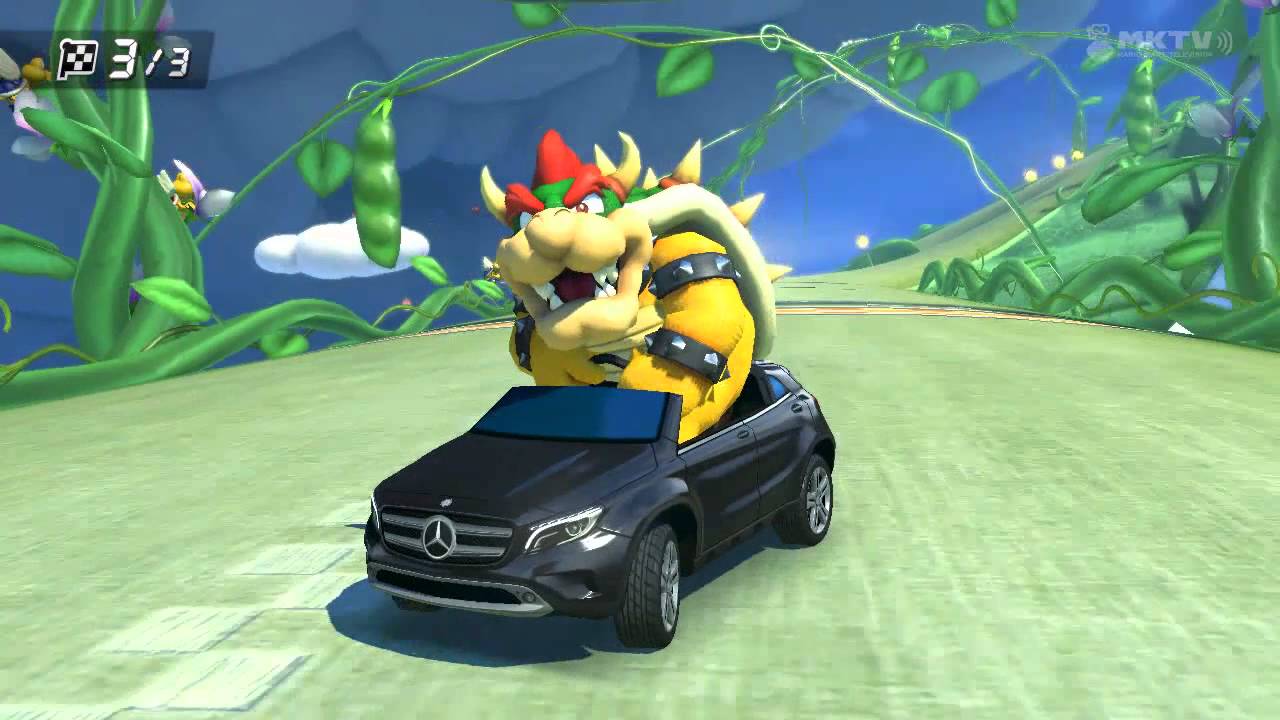 Wii U - Mario Kart 8 - Cloudtop Cruise with MB GLA 300 - YouTube