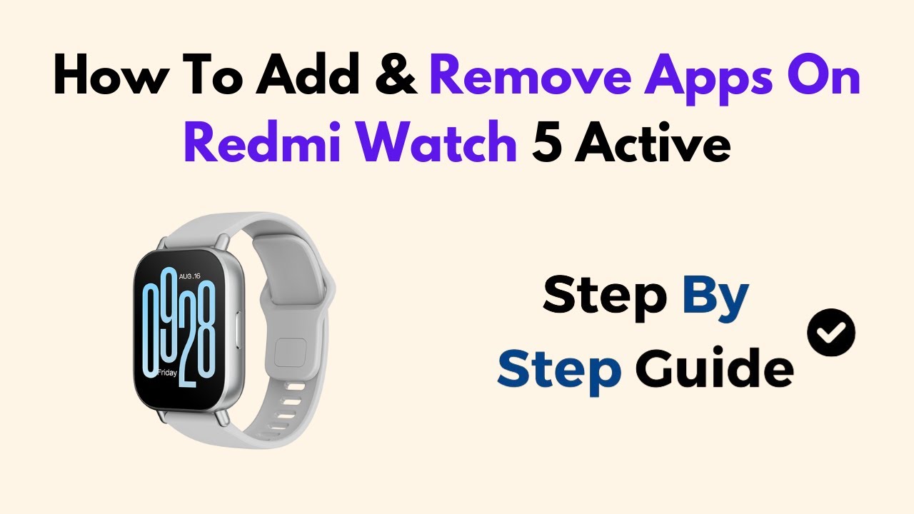 How To Add & Remove Apps On Redmi Watch 5 Active - YouTube