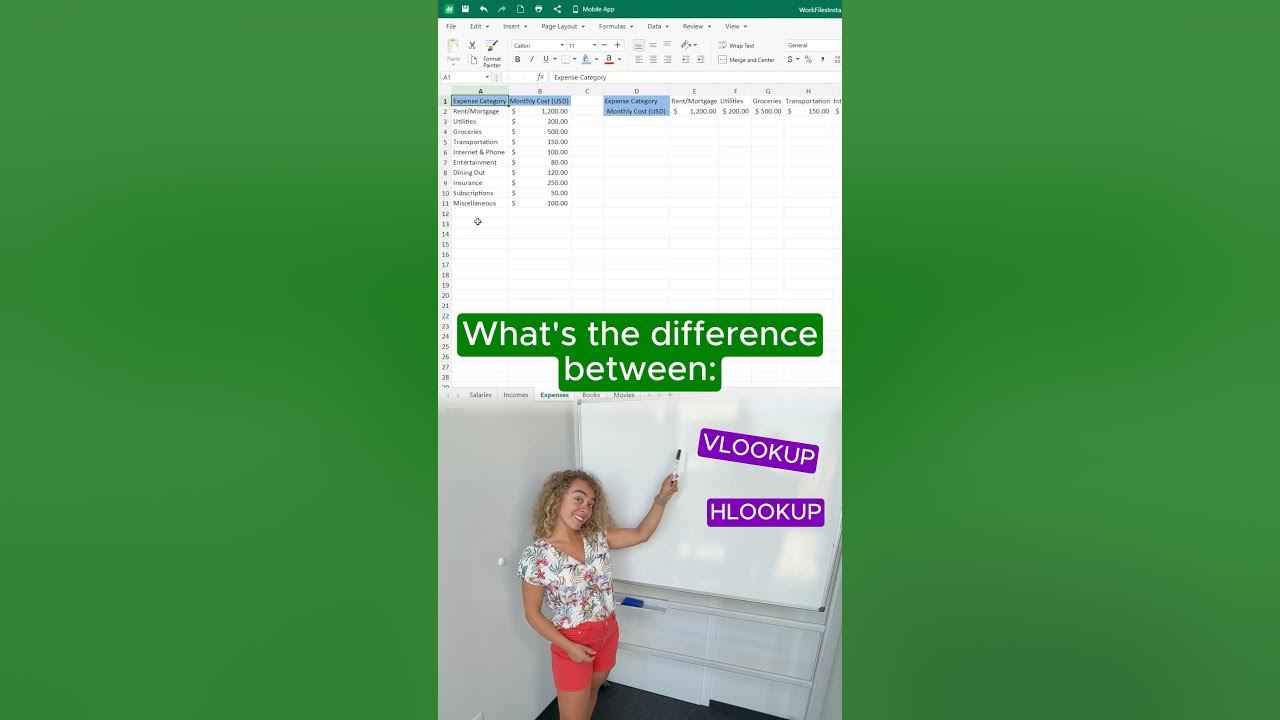 Sheets Hack | VLOOKUP vs HLOOKUP explained #sheets #excel #exceltips - YouTube