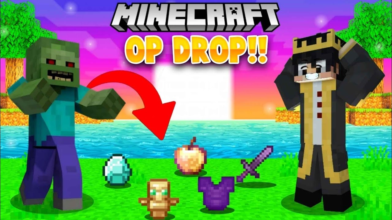 MINECRAFT BUT ZOMBIE DROP OP ITEMS #gaming #minecraft - YouTube
