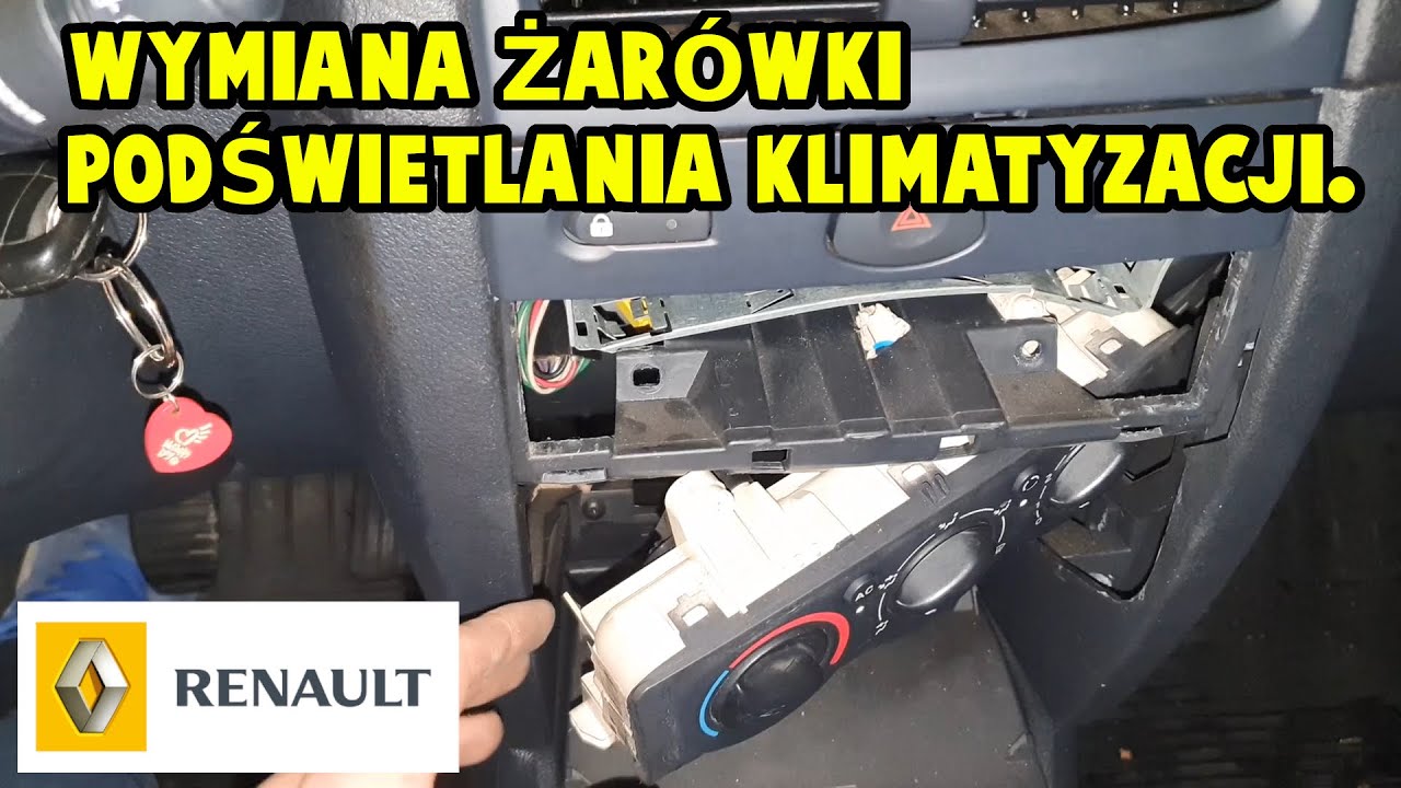 Wymiana żarówek podświetlania klimatyzacji Renault Clio/kangoo.Air ...