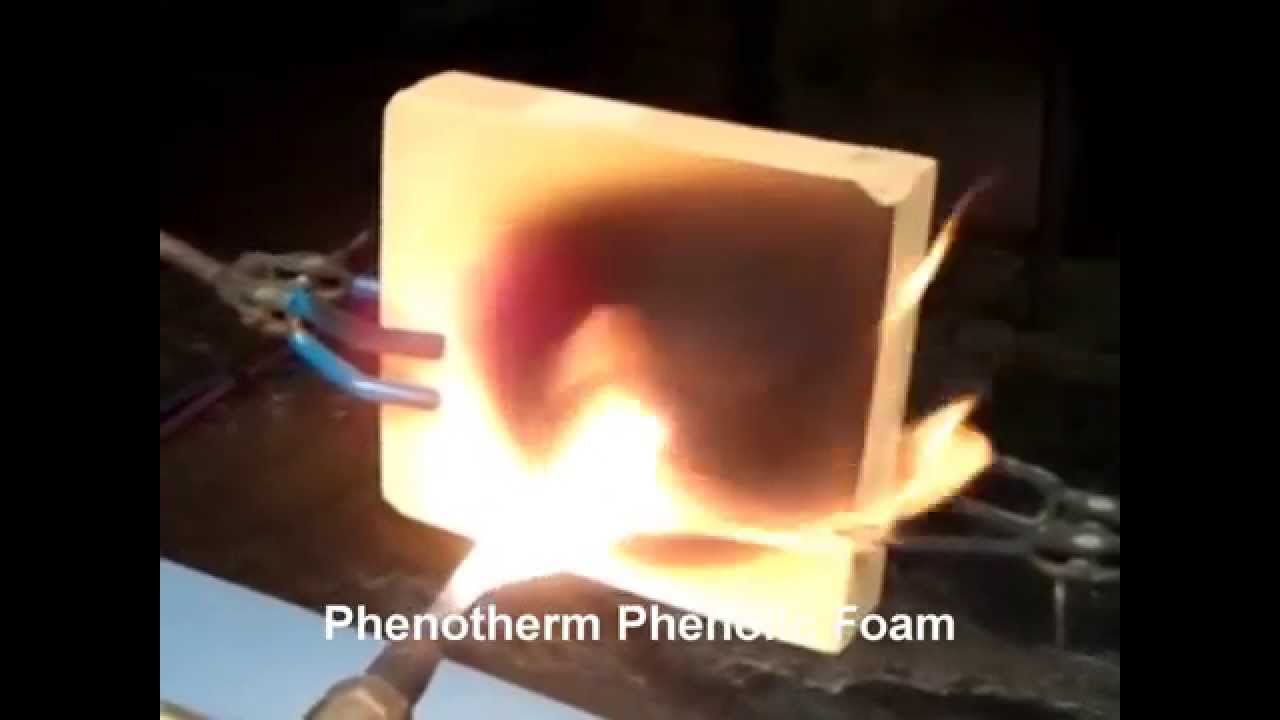 Bakelite Hylam's Phenotherm Phenolic Foam Fire Test - YouTube