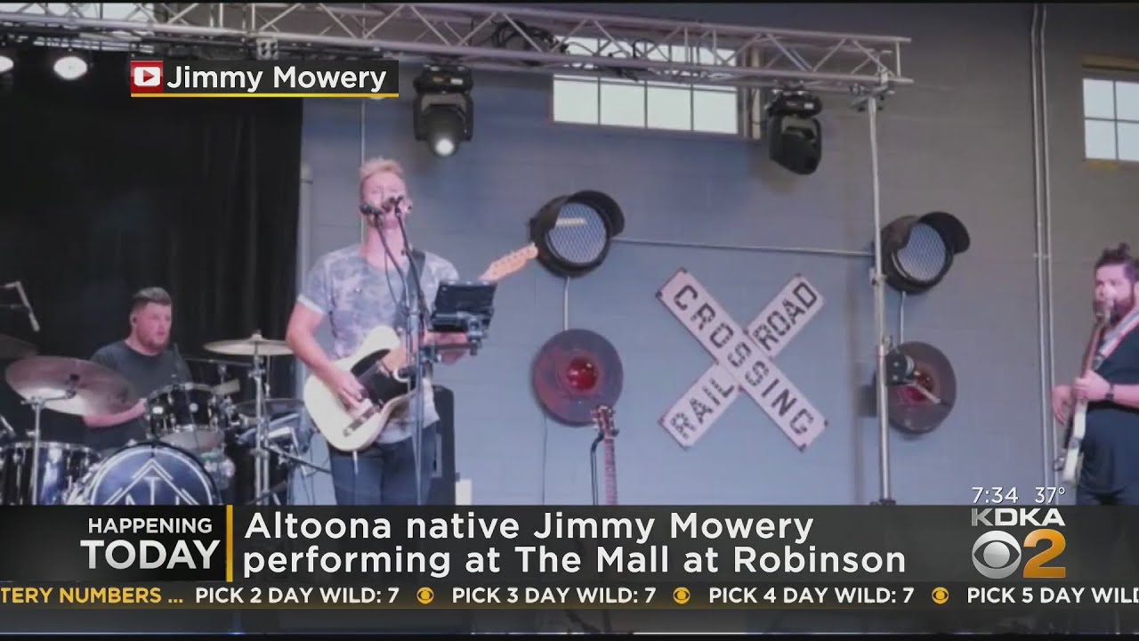 Altoona Native Jimmy Mowery Performing At The Mall At Robinson - YouTube