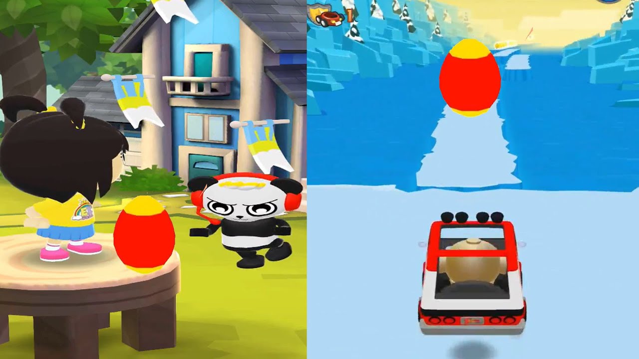 TAG WITH RYAN EMMA VS COMBO PANDA VAN DOUBLE EGG SURPRISE GAMEPLAY ...