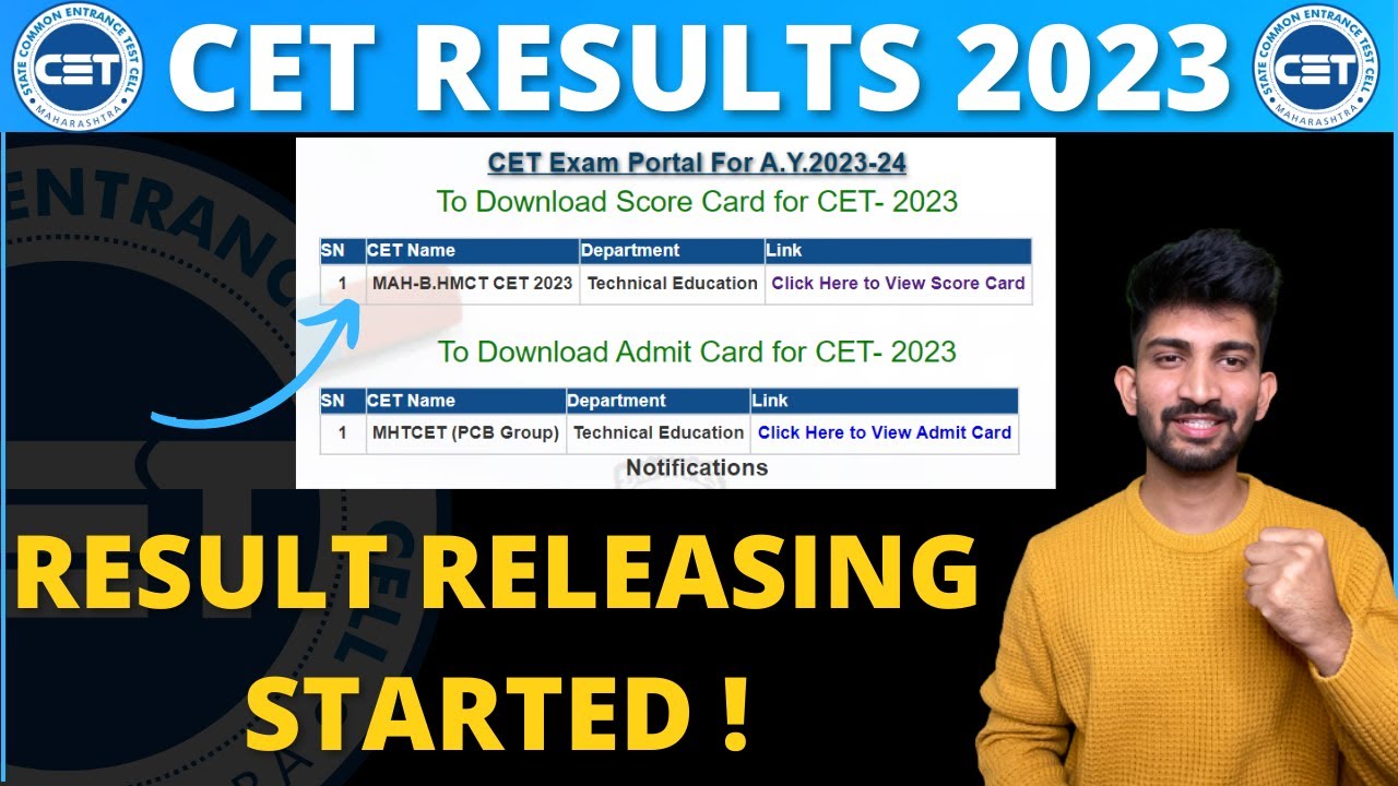 CET CELL Starts Releasing Results 2023 | Cet Results Updates 2023 - YouTube
