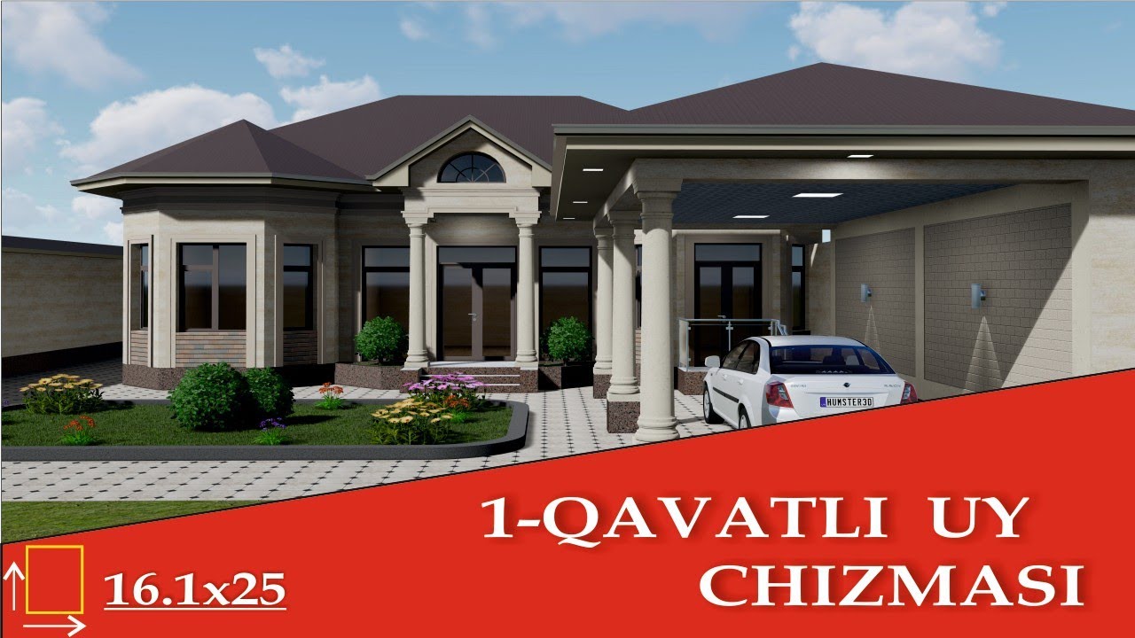 ️🏠 1 qavatli Zamonaviy uy💥💥🏠 ️ - YouTube