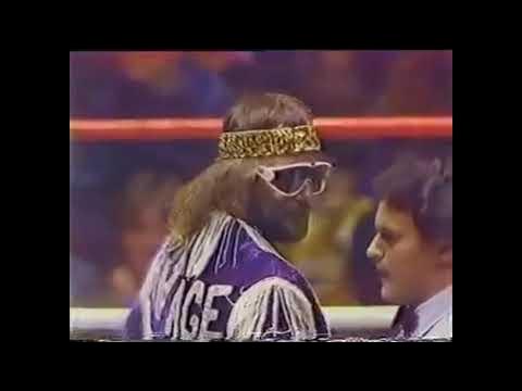 Honky Tonk Man (Challenger) vs Randy Macho Man Savage (Champion) - YouTube