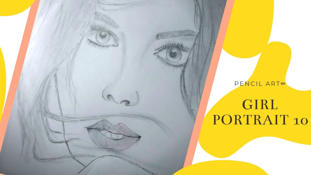HOW TO DRAW GIRL PORTRAIT || GIRL PORTRAIT 10 || Pencil art || ~Śîď ...