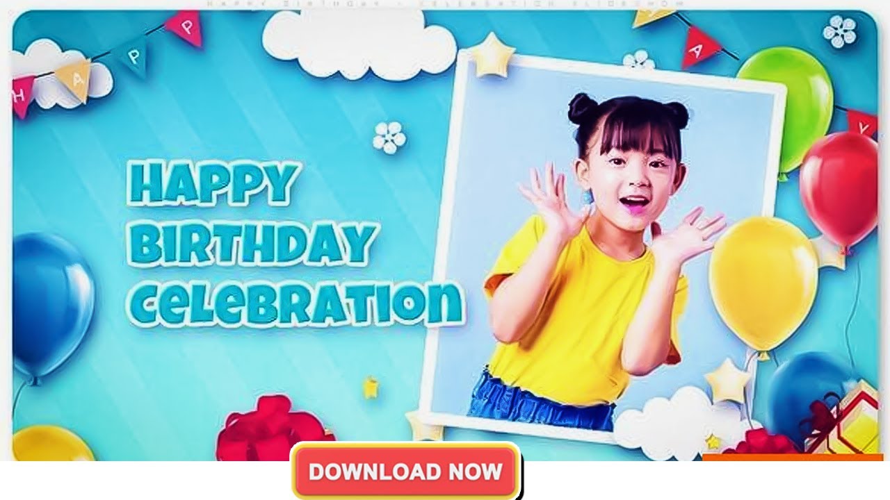 Birthday invitation template - YouTube