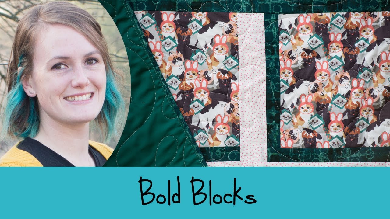 Bold Blocks Quilting & Completion - 3-Yard Quilt from Fabric Cafe - YouTube