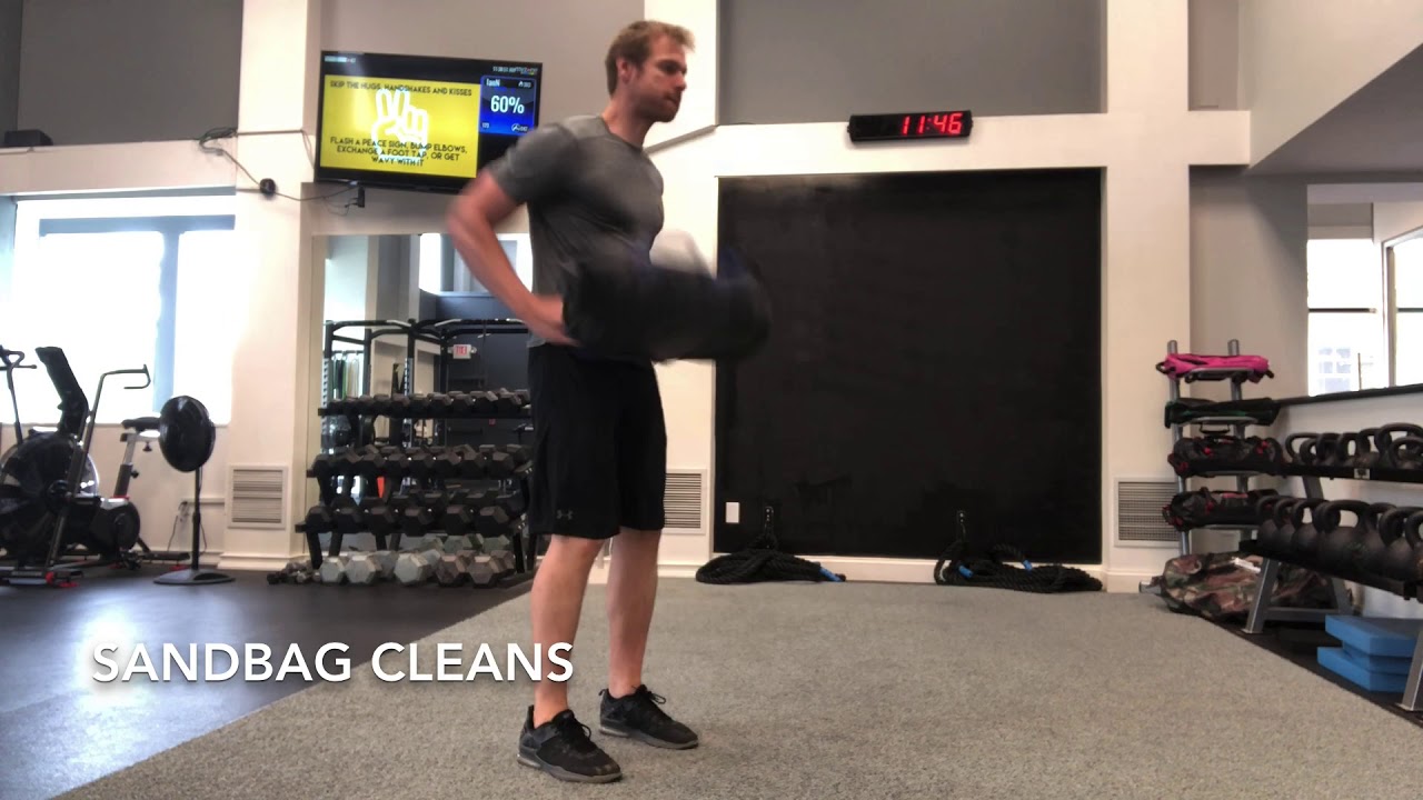 Sandbag Cleans - YouTube