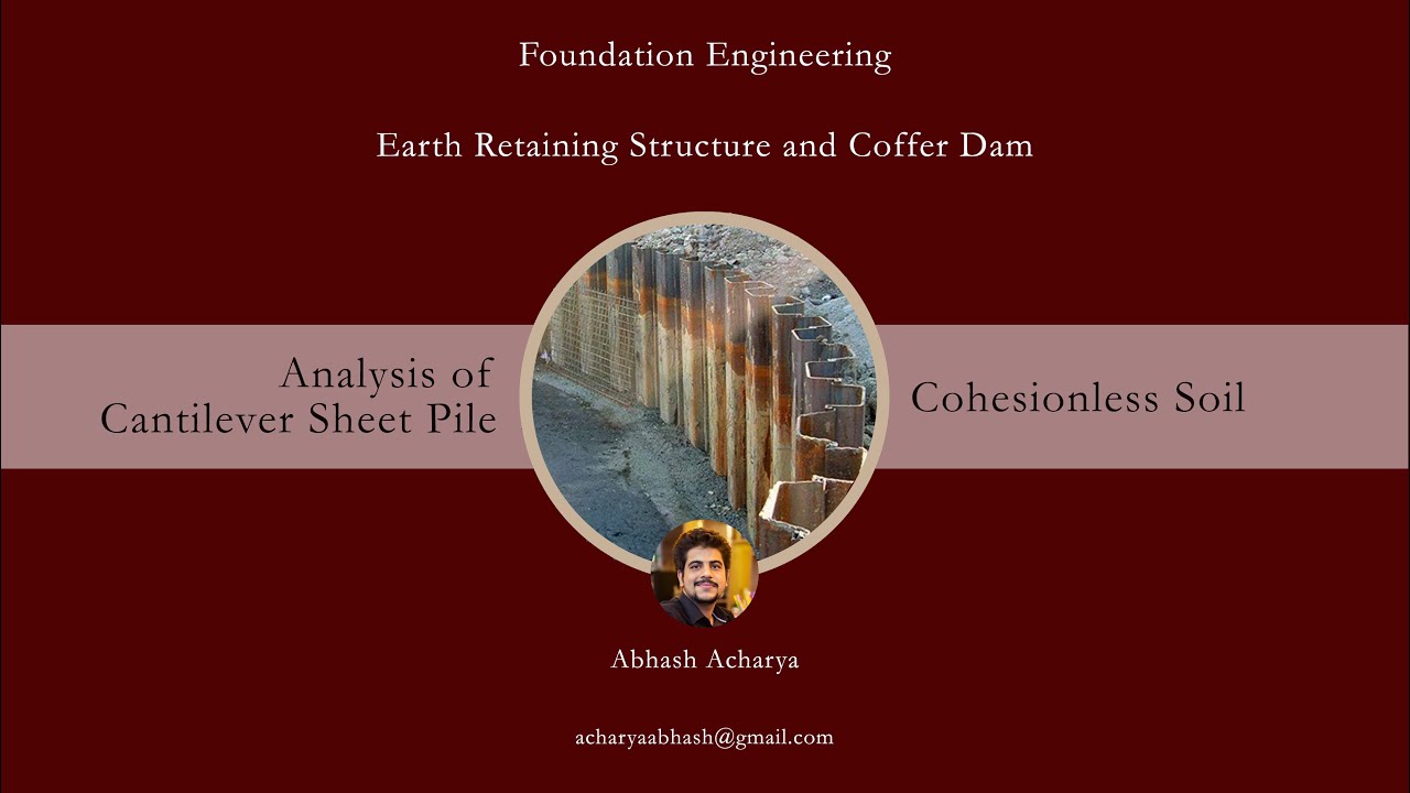 [Theory] Analysis of Cantilever Sheet Pile on Cohesionless soil ...