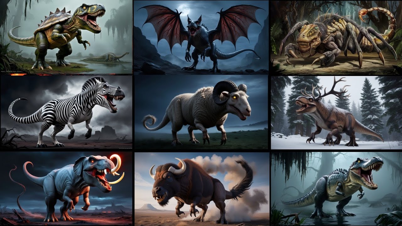 Amazing Incredible Animal Fusion Hybrid Trex Hybrid with other animals ...