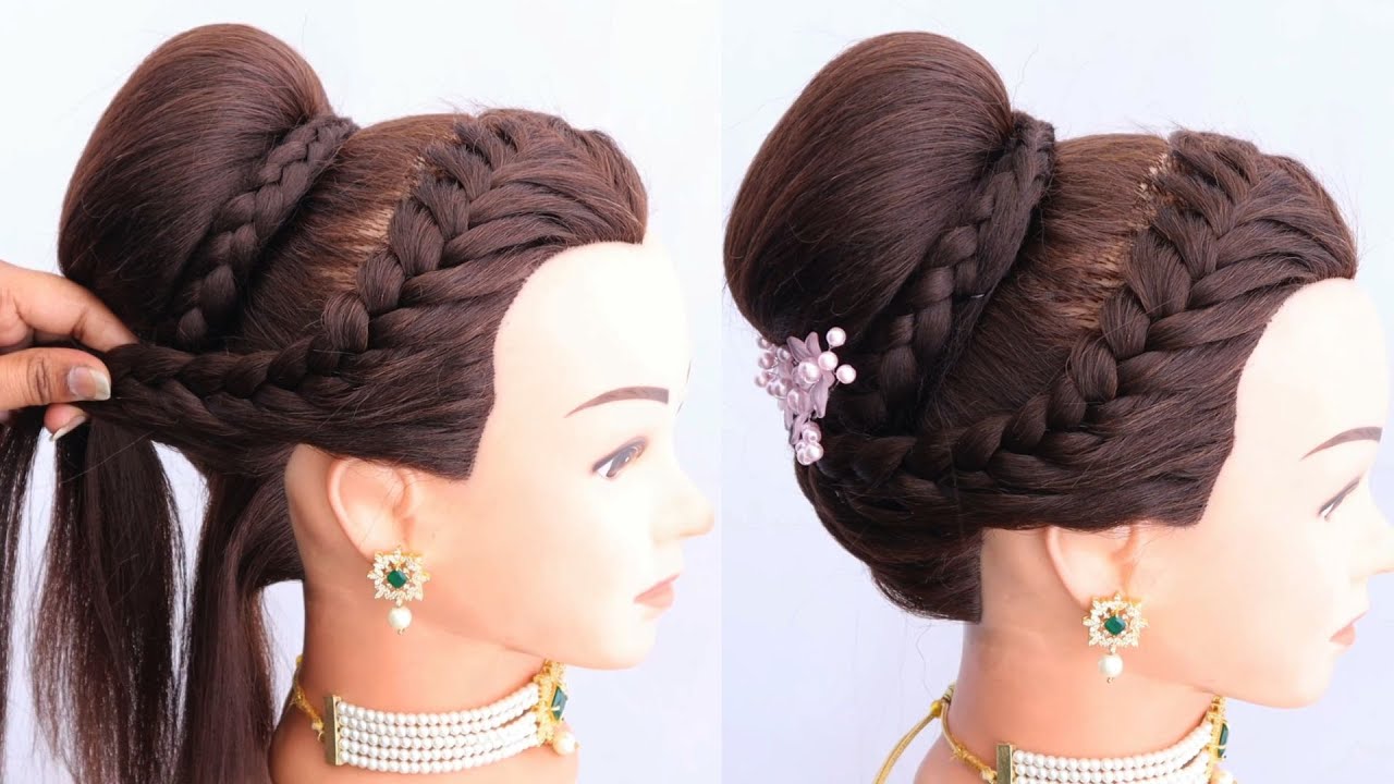 different types stylish bun | Attractive juda Hairstyle | Amazing bun ...