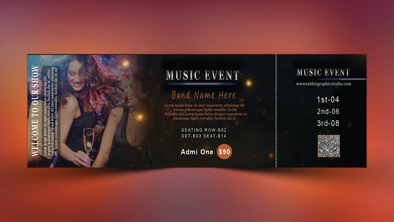 How to Make an Event Ticket - Adobe Photoshop CC Tutorial - YouTube