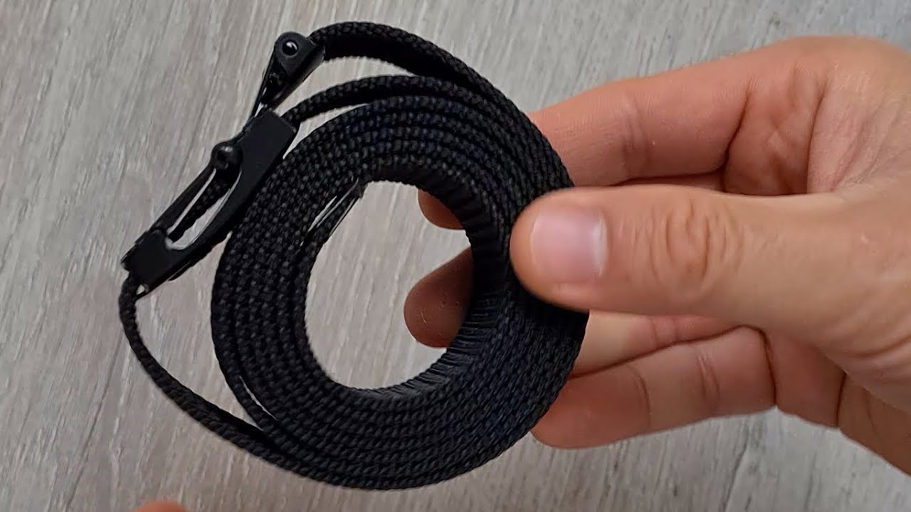 👔 How to Roll Up a Belt for Storage | Automatic Iron Buckle, Textile ...