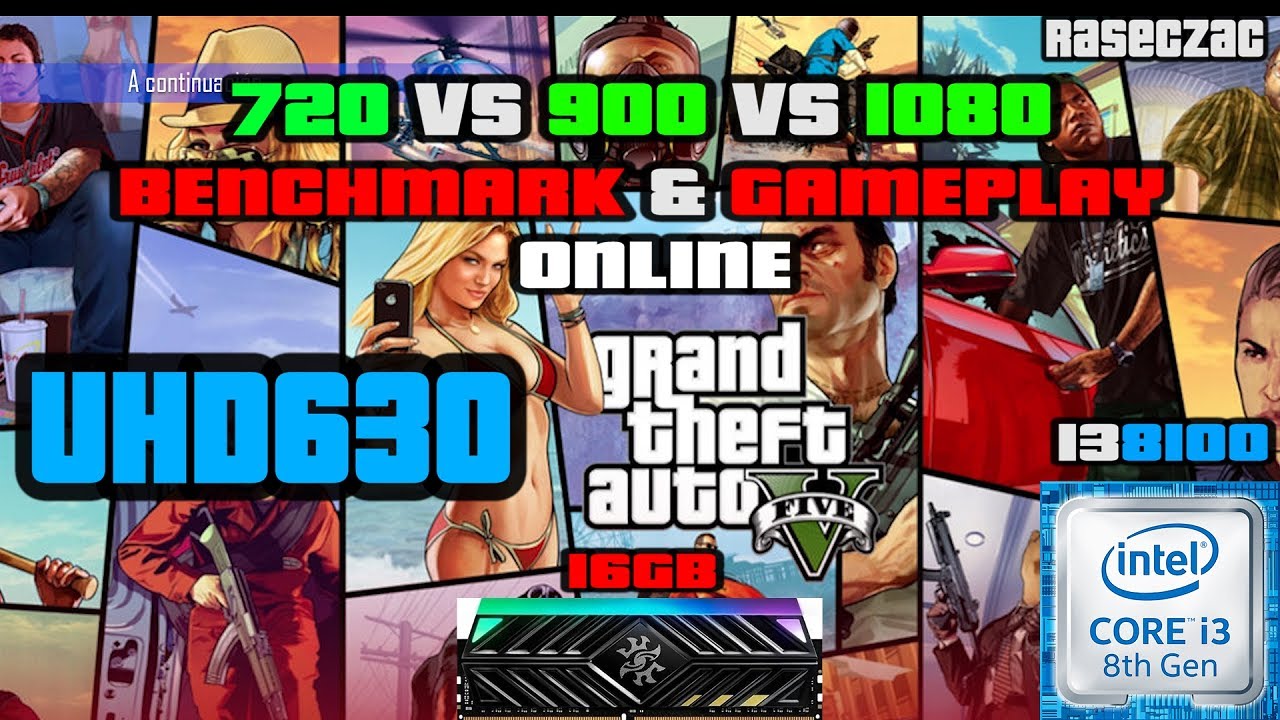GTA V // UHD630 / BENCHMARK // GAMEPLAY // ONLINE - YouTube