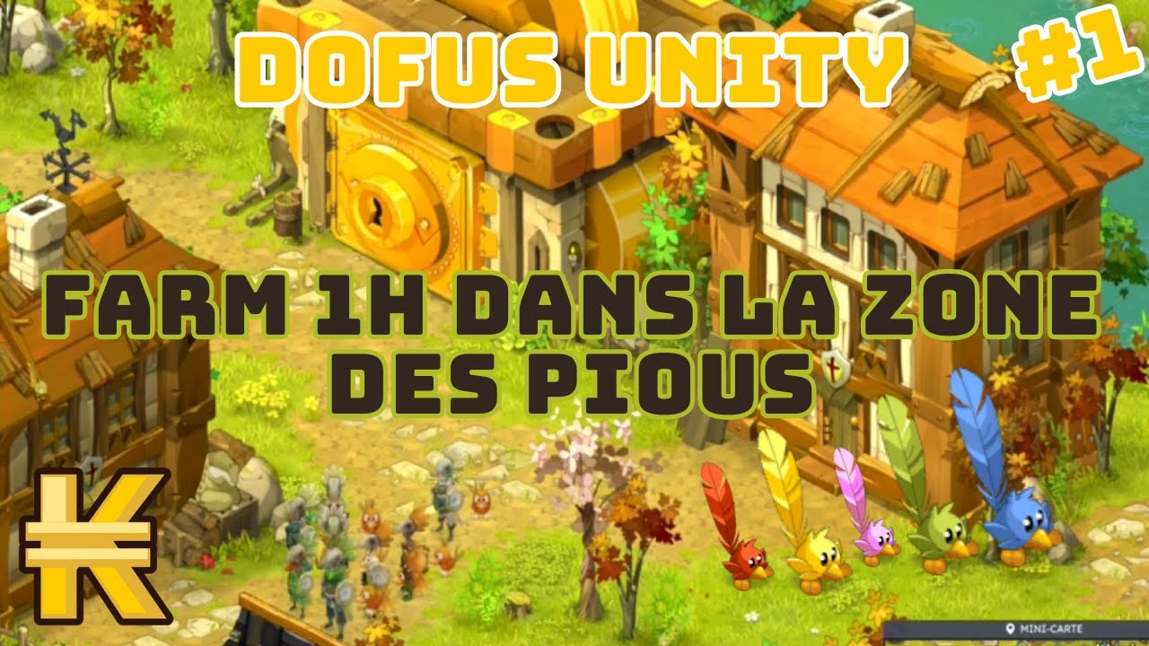 AVENTURE DE ZÉRO SUR DOFUS UNITY PRÉSENSATION TEAM + FARM 1H ZONE PIOU ...