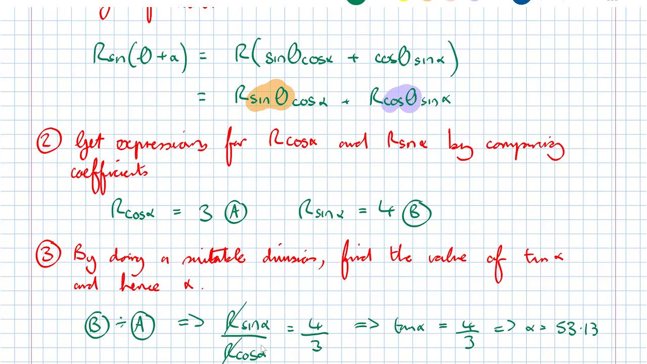 Live Lesson 09 - The form Rsin(x+a), Rsin(x+b) and Small Angle ...