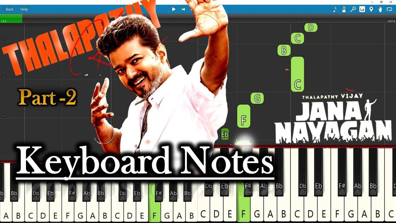 Thalapathy Kacheri Keyboard Notes ( part - 2 ) 🎹 | Anirudh | Vijay ...