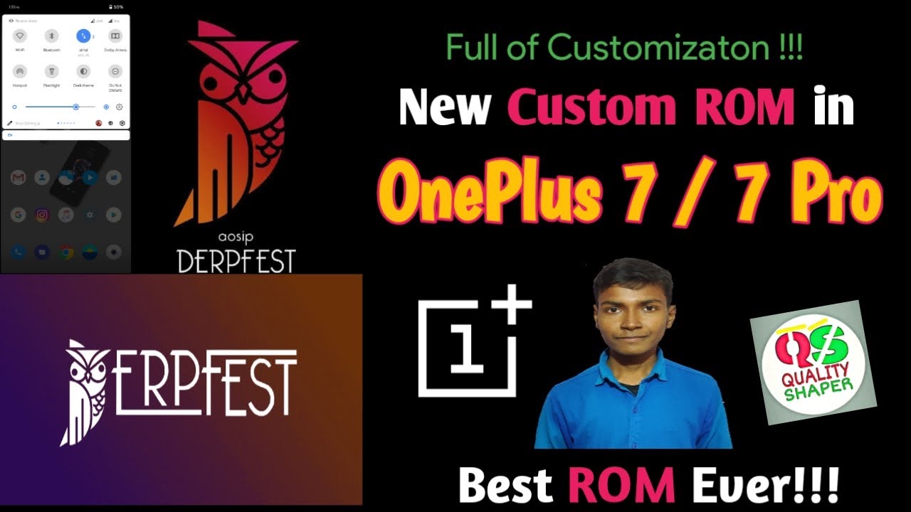 How to Install Custom ROM in OnePlus 7 |(DERPFEST OS)🔥🔥 Best ROM Ever ...