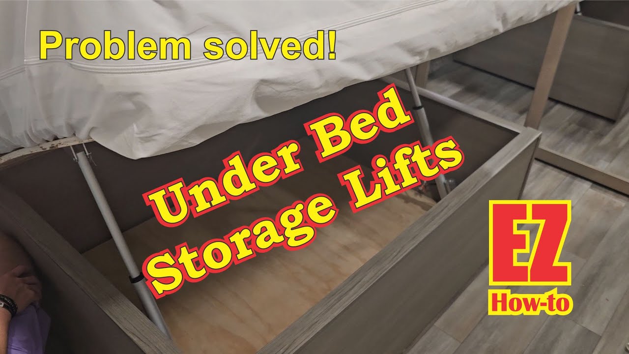 How to Install Lifts Under RV Bed Storage - YouTube