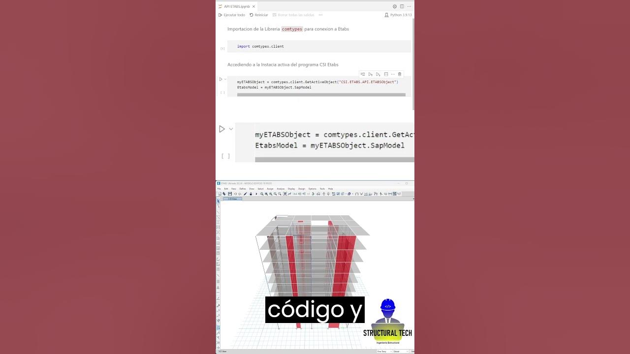 🚀Extrae información de Etabs con Python #api #ingenieriaestructural # ...