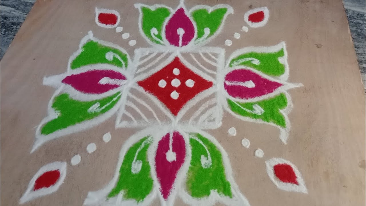 3 dots kolam 🌸 | rangoli designs | kutty rangoli | for begginers ...