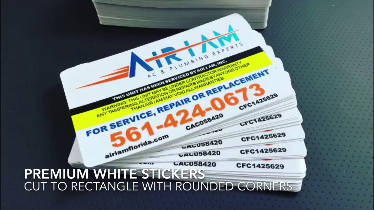 Custom HVAC Stickers by Stickercutting.com - YouTube