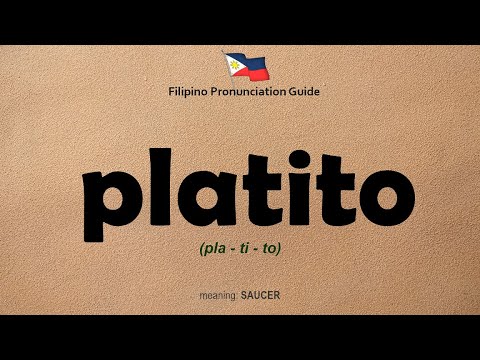 How to Pronounce PLATITO | Filipino English Dictionary | How to Speak ...