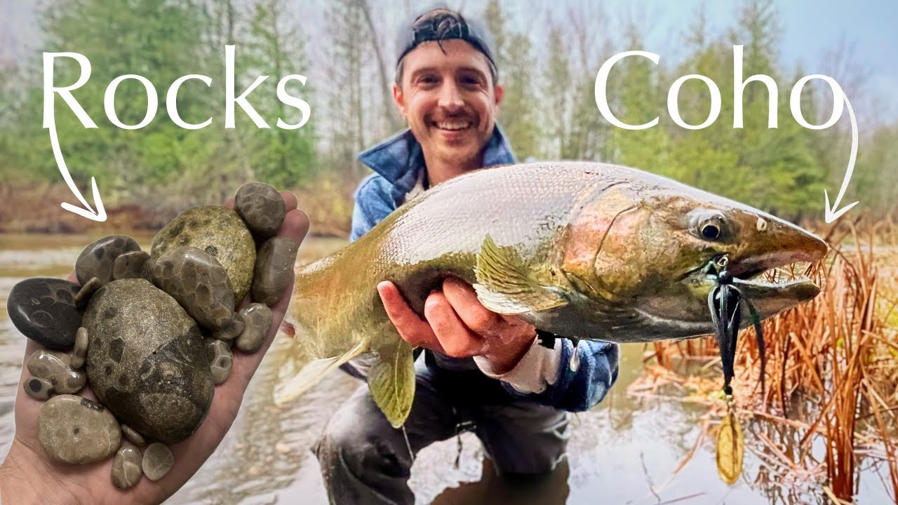 Fishing for Late-Fall Coho Salmon and River Gems - YouTube