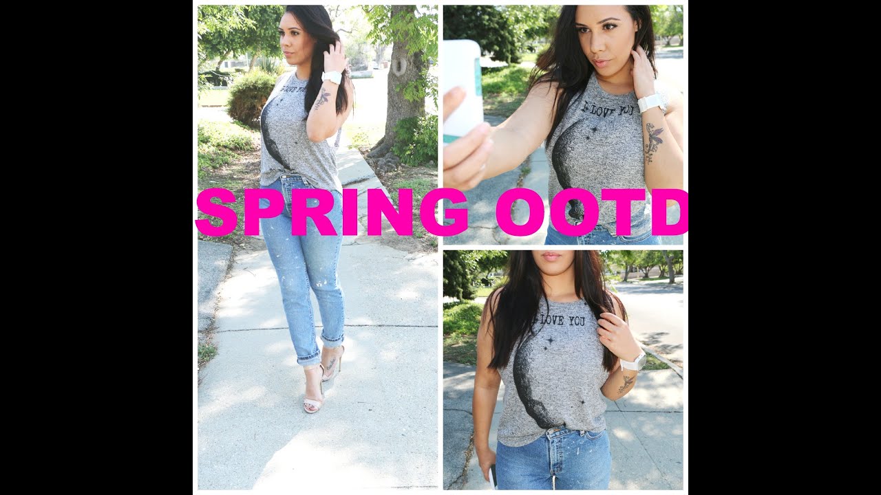 Spring OOTD: Skinny Boyfriend Jeans with High Heels - YouTube