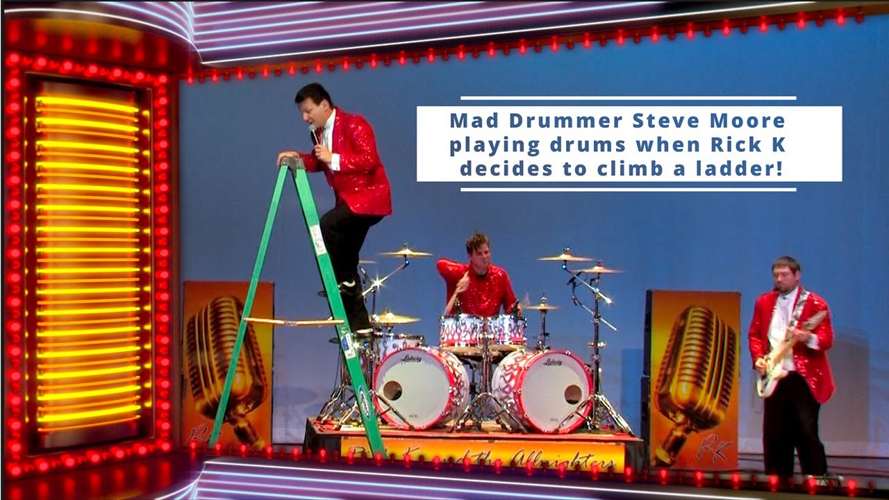 Mad Drummer Steve Moore is playing drums when Rick K decides to climb a ...