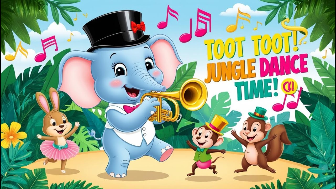 🎺 Little Elephant and the Trumpet – Fun Jungle Song for Kids!🐘🎶 Dance ...