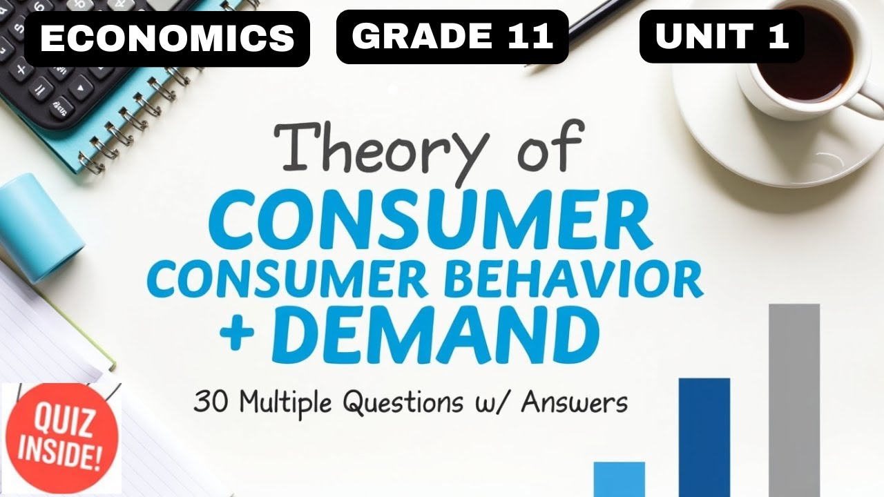 ECONOMICS |GRADE 11 |UNIT 1 | THEORY OF CONSUMER BEHAVIOR & DEMAND | 30 ...