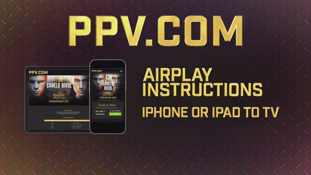 PPV.COM Casting Tutorial: iPhone/iPad to TV with AirPlay - YouTube