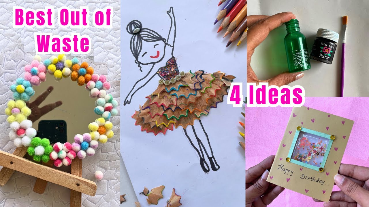 4 Best Out of Waste Craft Ideas | - YouTube