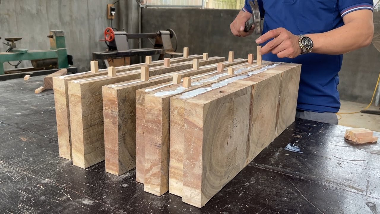 Making a Coffee Table From Tree Trunks Is Extremely Creative // The ...