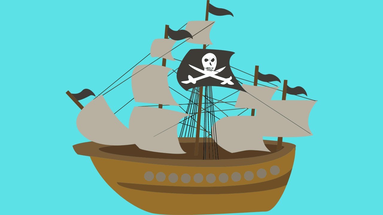 How to draw Easy Pirate ship drawing | Sketching @inventiveglobalschool ...