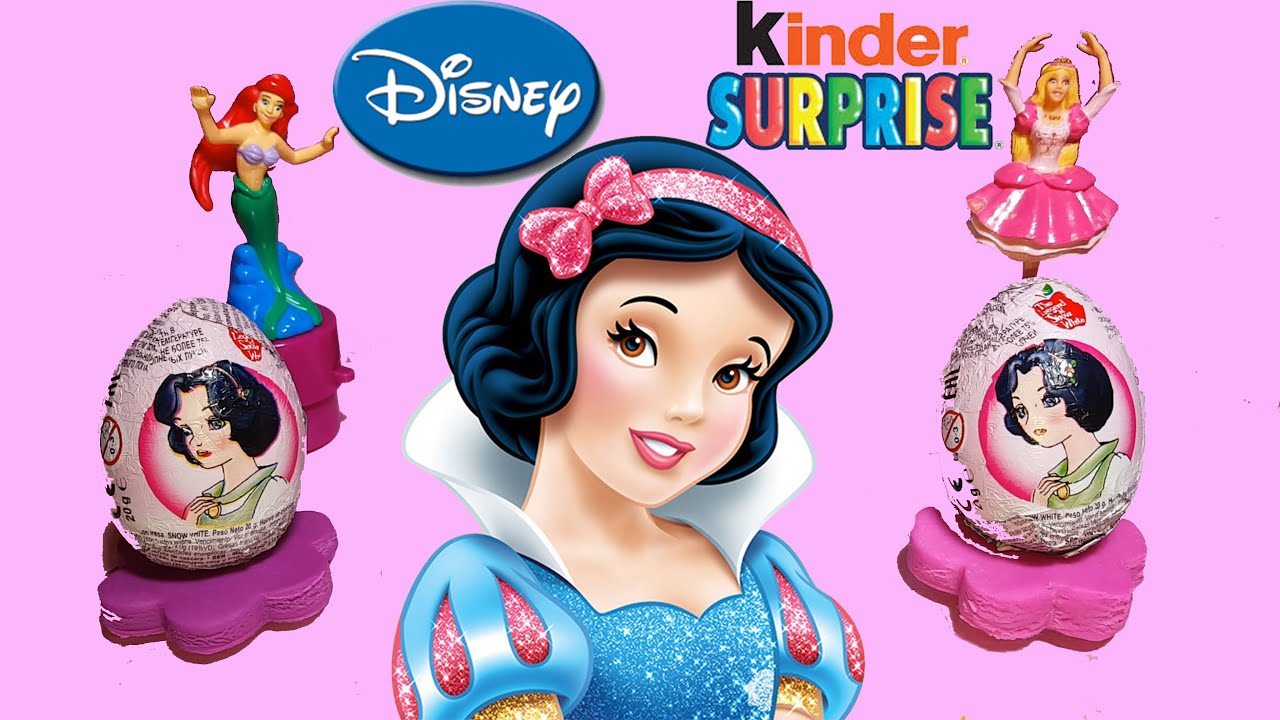 Disney Snow white and Princess surprise eggs unboxing - YouTube