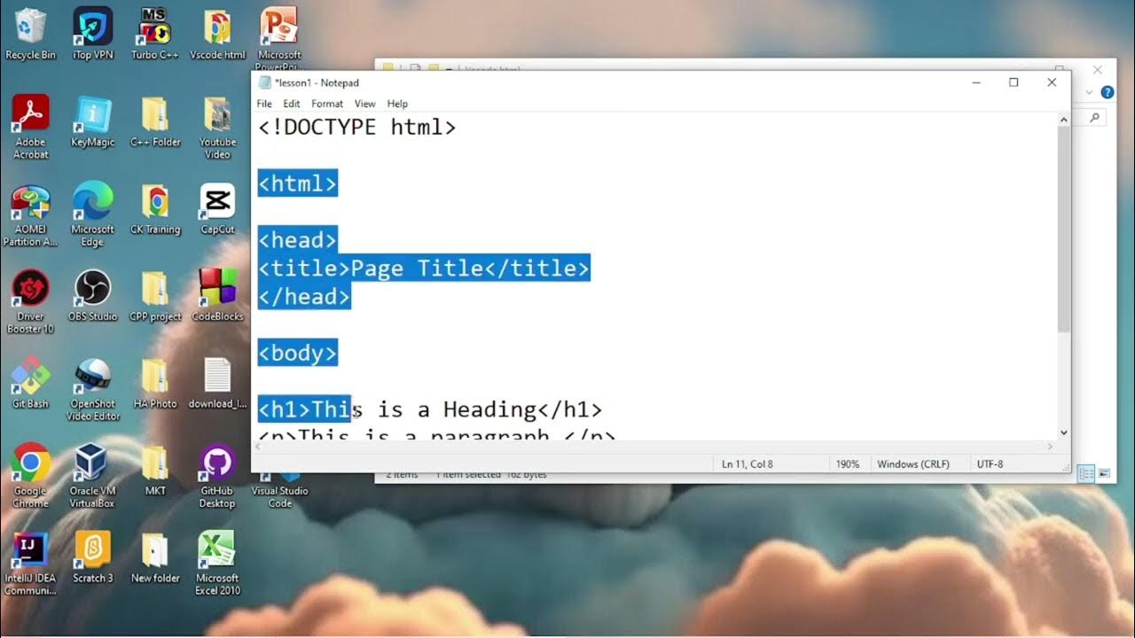HTML part 2 _ About tags - YouTube