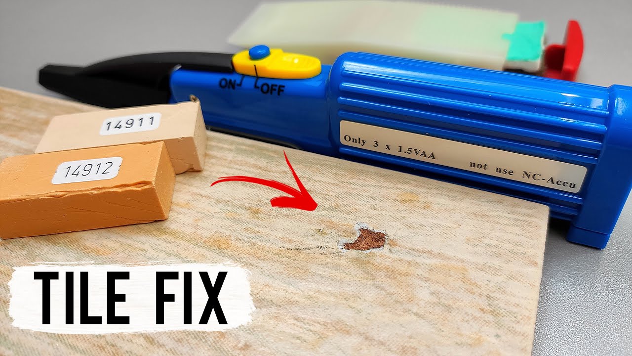 Tile repair DIY. How to fix damage to the tile with a restoration kit ...