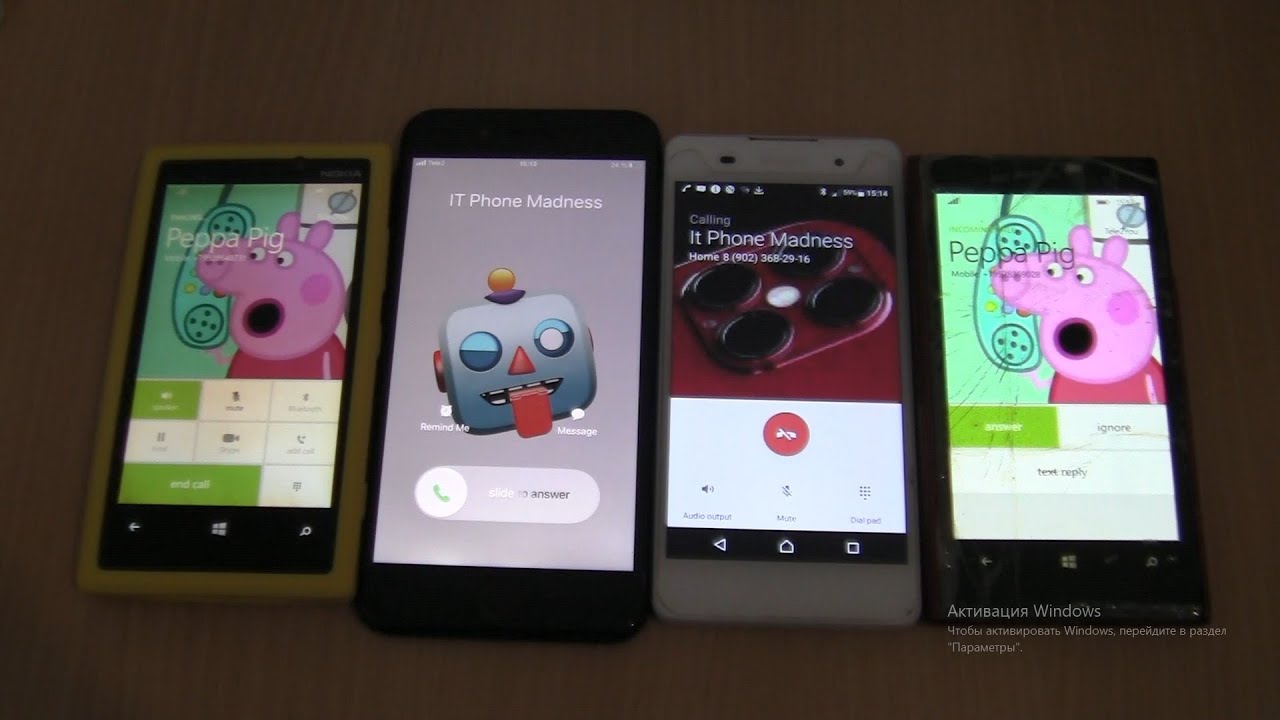 Double Peppa Pig Incoming call & Outgoing call at the Same Time 2 Nokia ...