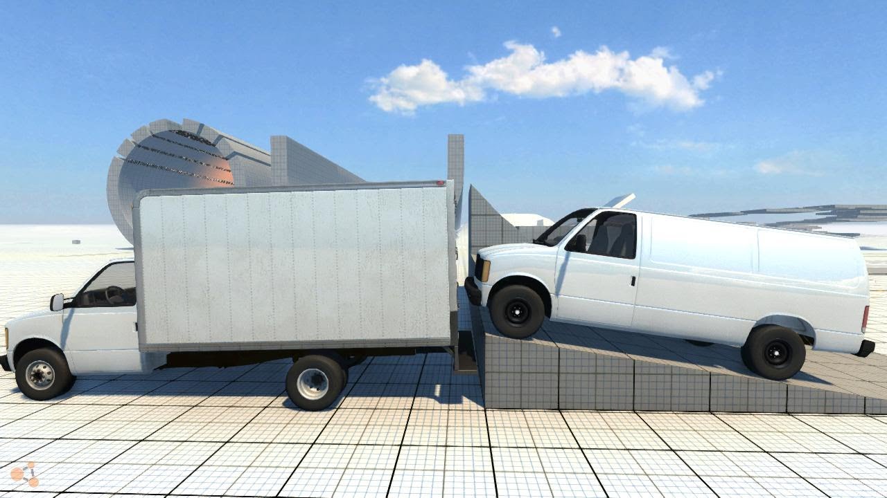 BeamNG DRIVE Alpha - Box Van Transpoarting a Van - YouTube