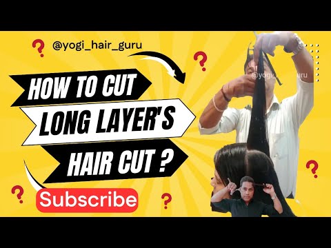 LONG LAYER'S HAIR CUT FULL TUTORIAL #haircutideas #longlayershaircut # ...