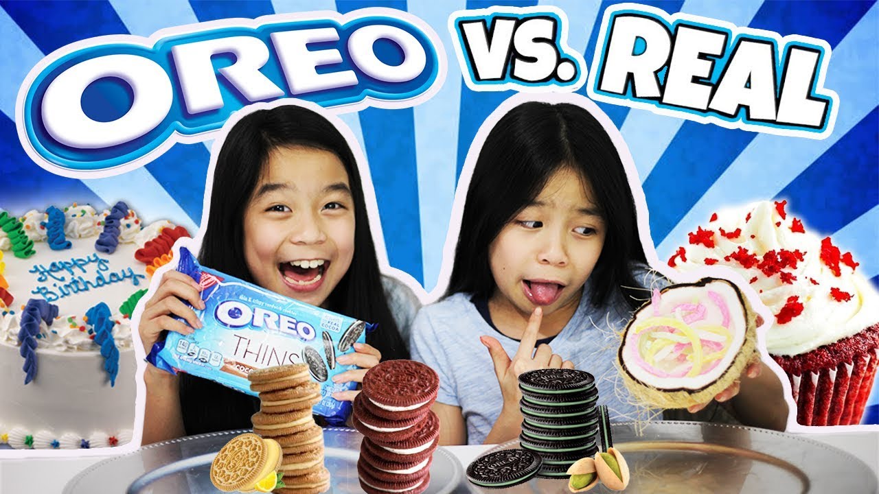 OREO VS REAL FOOD CHALLENGE | Tran Twins - YouTube