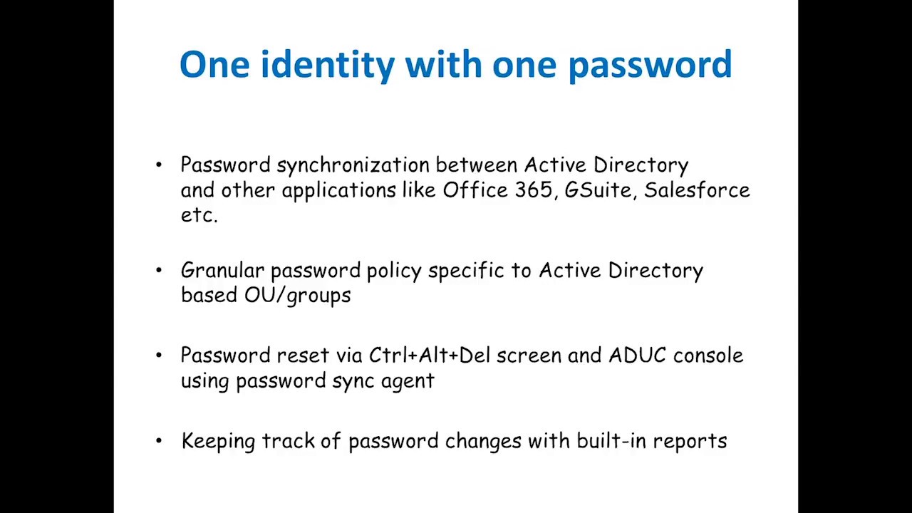 One password One Identity Real time Active Directory based password ...