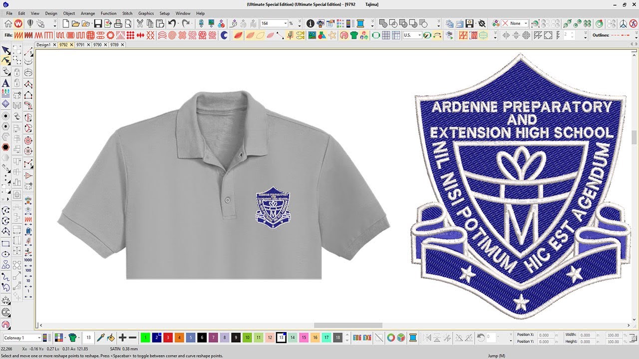 Ardenne Preparatory Embroidery logo for Polo Shirt - YouTube