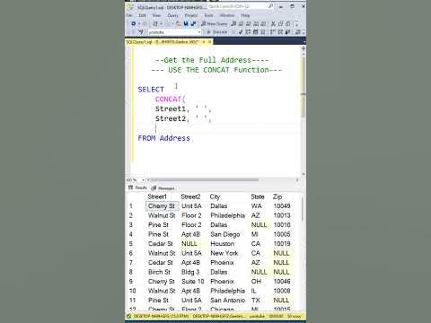 Data Analyst SQL Interview Questions | CONCAT function - YouTube
