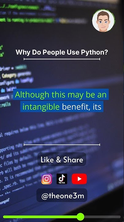 Why Do People Use Python P7 Python Pythonprogramming Pythoncode Pythonforbeginners Coding
